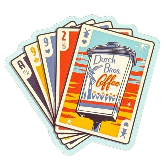 Design | Dutch Bros Coffee Playing Cards Theme Collectible Sticker ...
